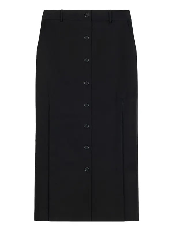 Ports 1961 Front-slit Skirt - Black