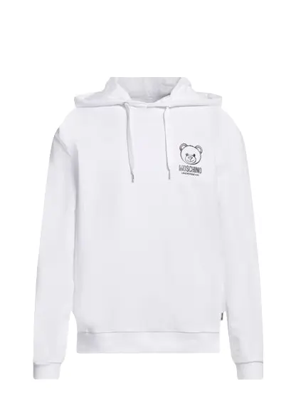 Moschino Cotton-elastane Fleece Sweatshirt With Logo - White