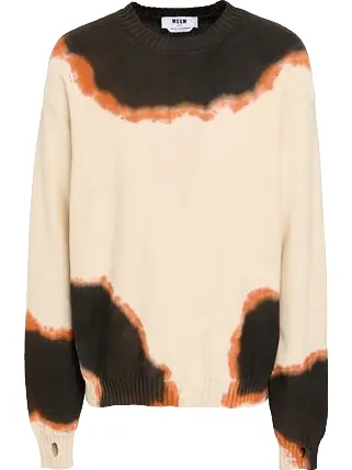 MSGM Cotton Crewneck Sweater - Beige
