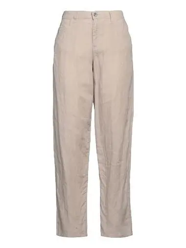 Emporio Armani Linen Tapered Pants - Beige