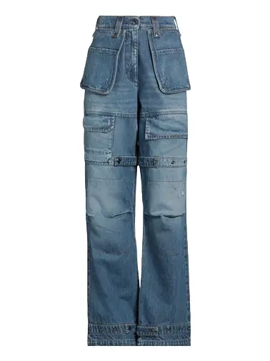 MSGM Cotton Cargo Jeans - Blue