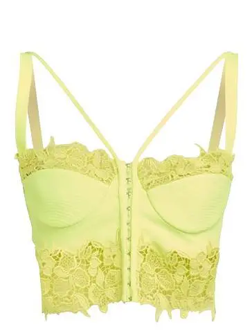 Versace Acetate-blend Corset Top - Yellow