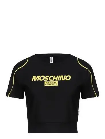 Moschino Printed Crop T-shirt - Black