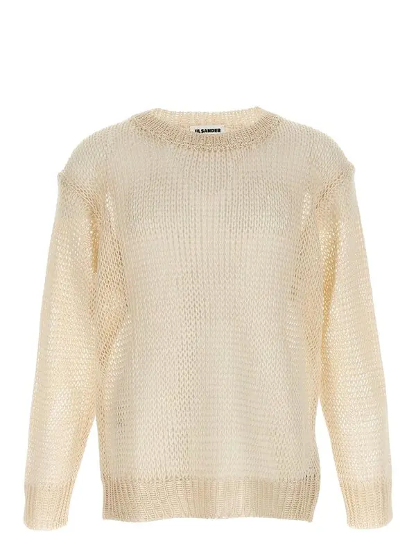 JIL SANDER Net Mesh Sweater - Beige