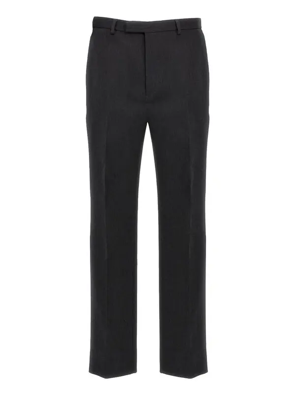 Gucci Wool Straight Leg Trousers - Gray