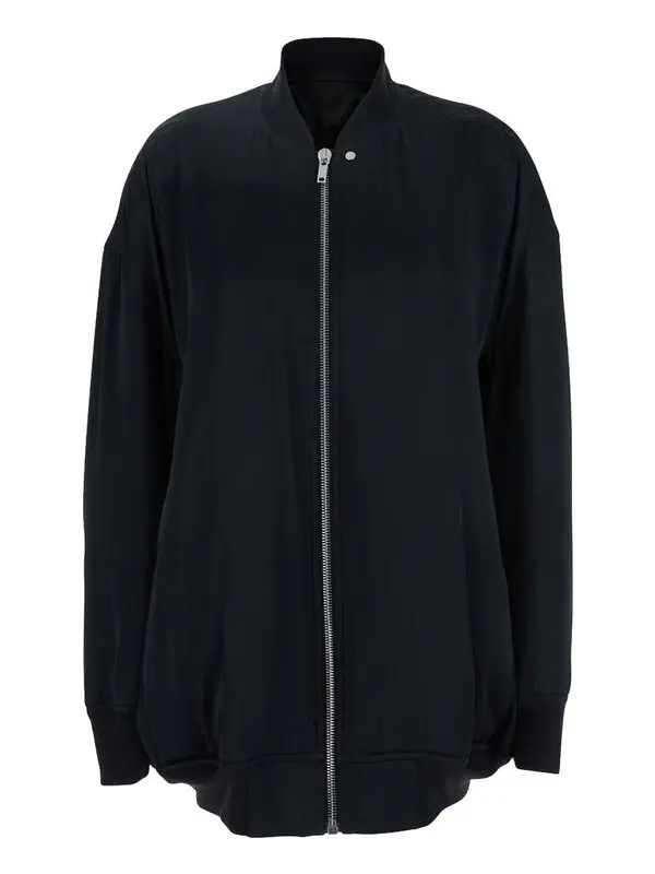 Rick Owens Jumbo Peter Flight Bomber Jacket - Black