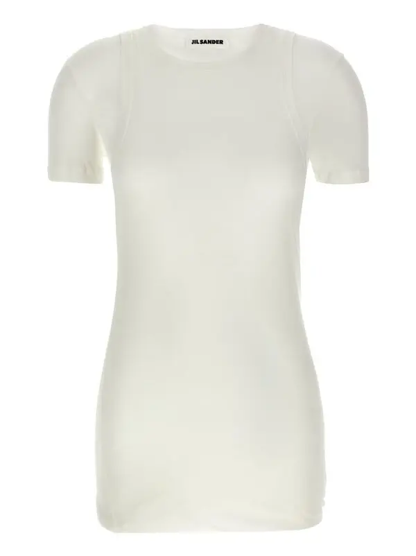 JIL SANDER Lightweight Double-layer Cotton Jersey Crêpe T-shirt - White