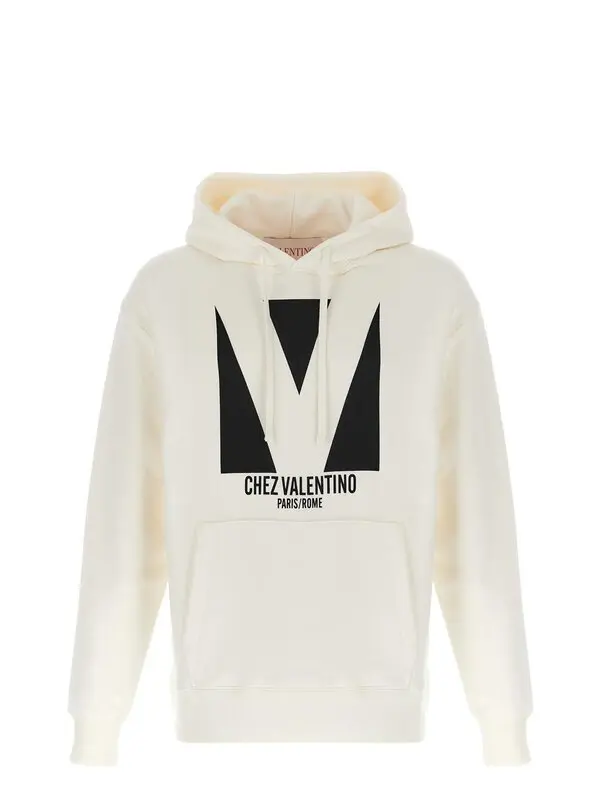 Valentino Garavani Brushed Cotton Hoodie - White