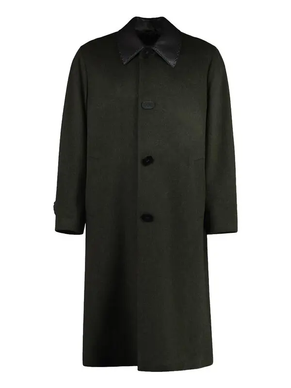 Fendi Wool And Alpaca Coat - Green