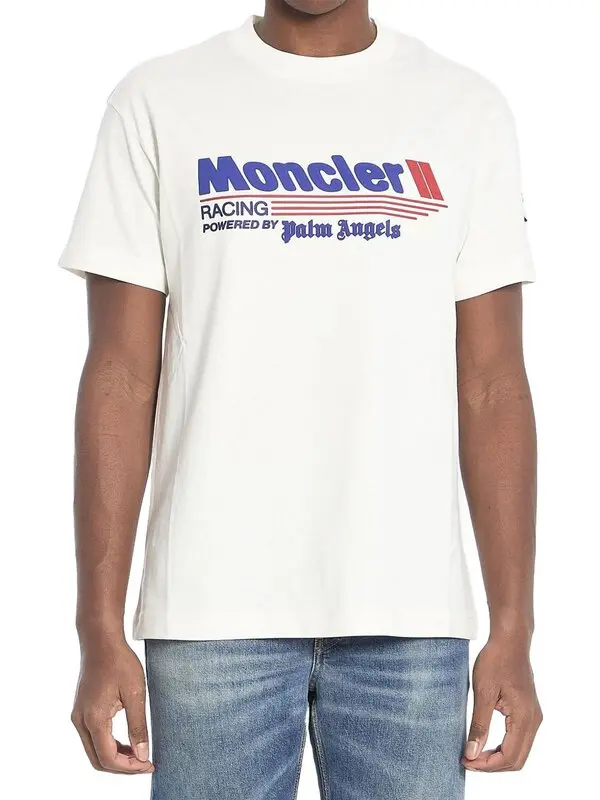 PALM ANGELS X MONCLER Racing Logo T-shirt - White