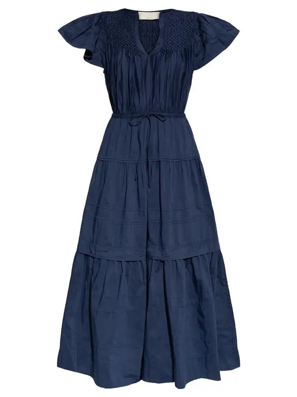 Ulla Johnson Pleated Midi Dress - Blue