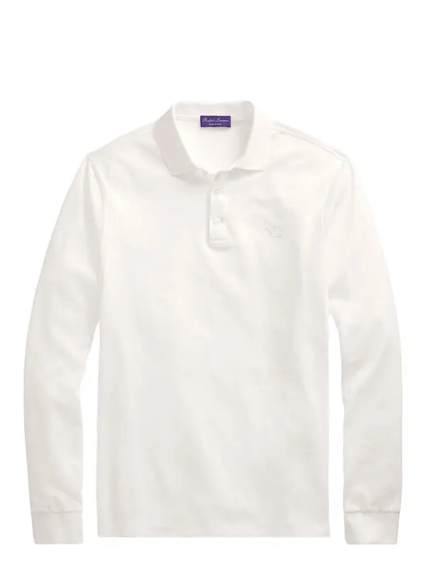 Ralph Lauren Purple Label Polo Pony-embroidered Polo Shirt - White