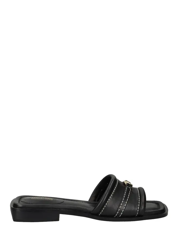 Michael Kors Leather Sandals - Black