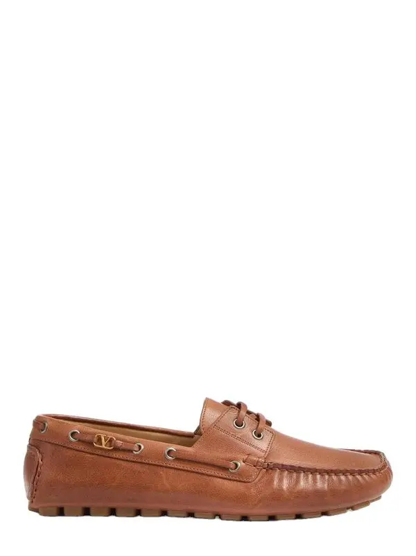 Valentino Garavani Driver Fastaway Loafer - Tobacco
