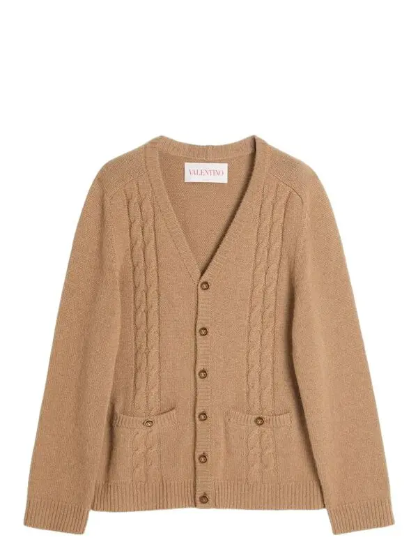 Valentino Garavani Camel Cardigan - Light Camel