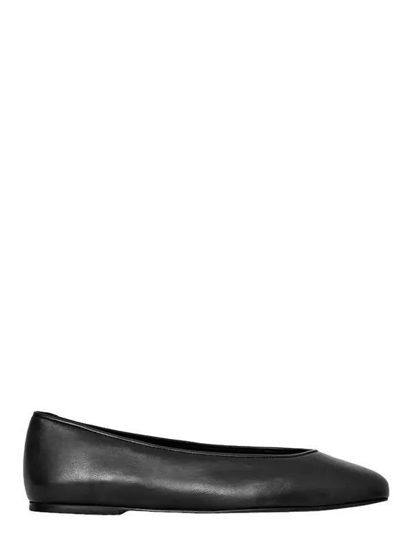 Cos Leather Ballerina Flats - Black