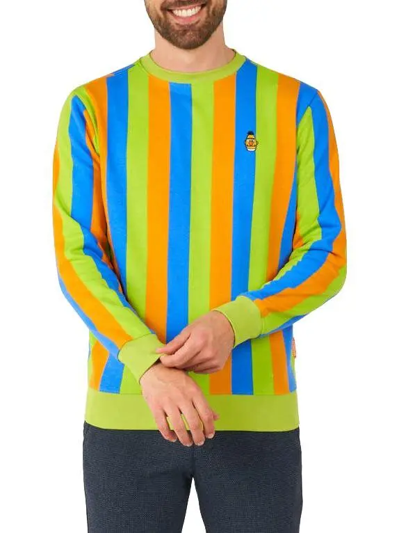 Opposuits Bert Stripe Cotton Blend Long Sleeve T-shirt - Green Multi