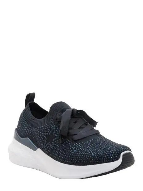 ARA Monticello Knit Rhinestone Sneakers - Navy