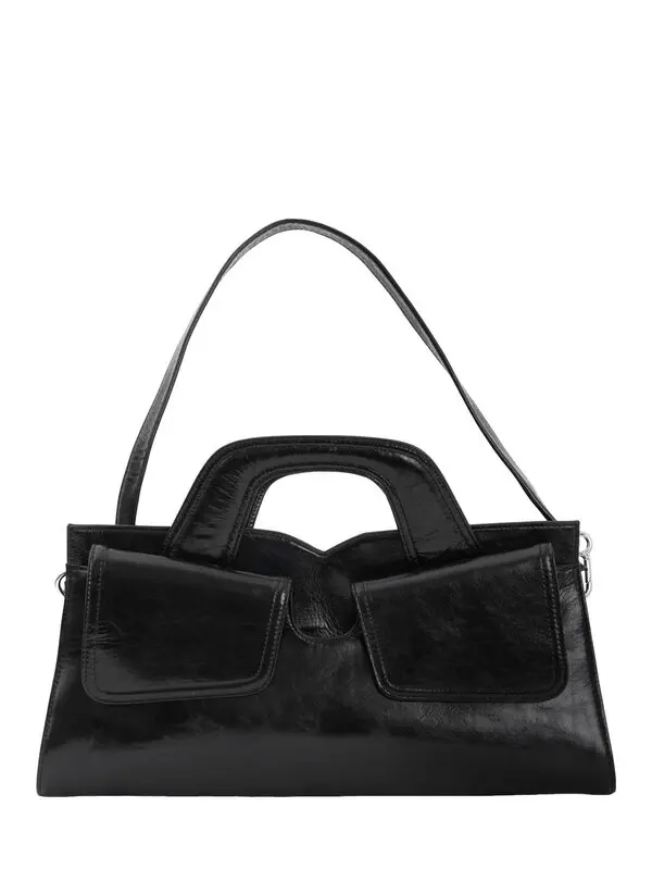 Jeffrey Campbell Lorelai Leather Satchel - Black