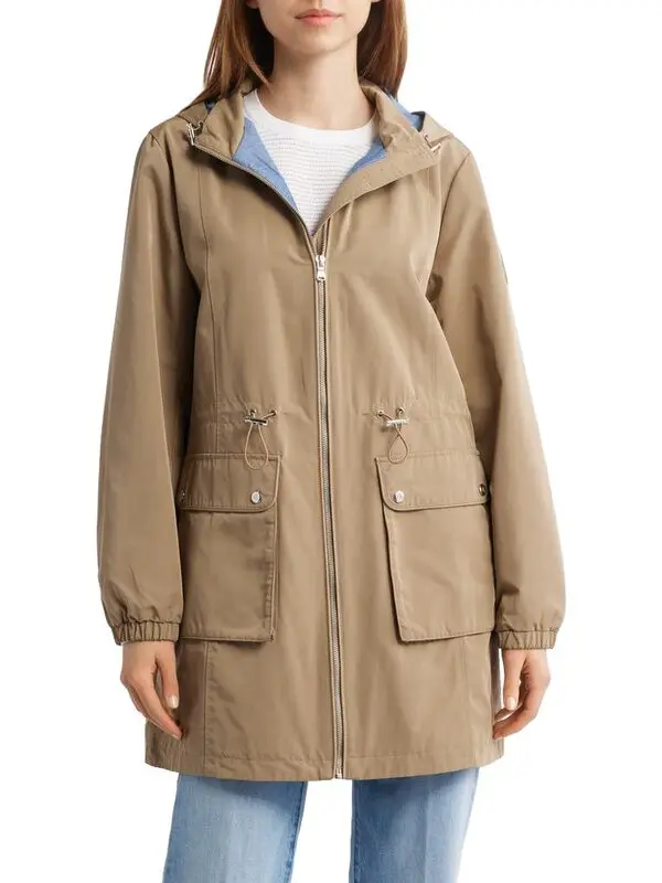 Ralph Lauren Cinch Waist Hooded Anorak Jacket - Madison Tan