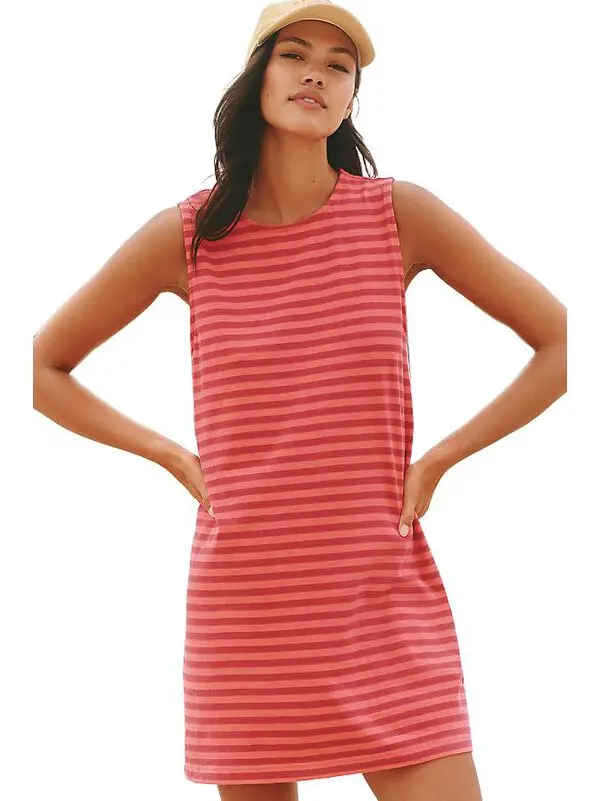 CELANDINE Mi Shift Dress - Pink Stripe