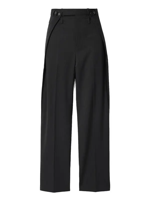 BETTTER Wool-twill Straight-leg Trousers - Black