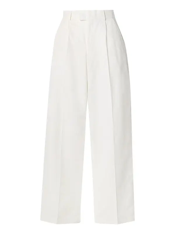BETTTER Everest Pleated Cotton-twill Pants - White