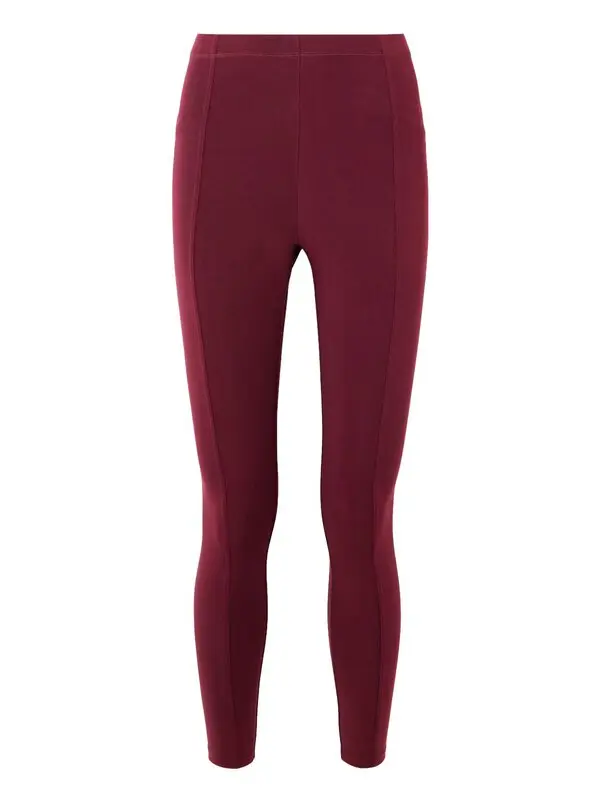 Another Tomorrow Stretch-lenzing Lyocell Leggings - Burgundy