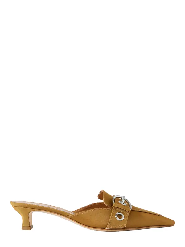 AeydĒ Danielle Grosgrain Mules - Brown