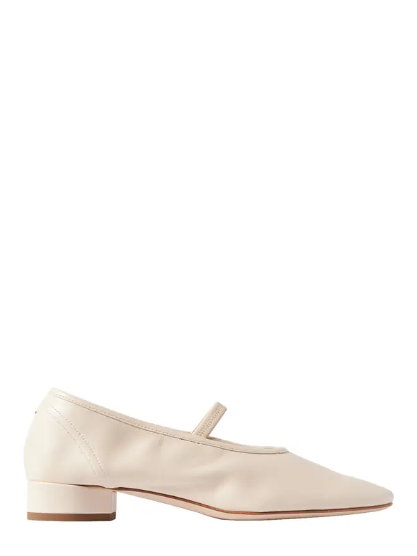 AeydĒ Pippa Leather Mary Jane Pumps - Cream