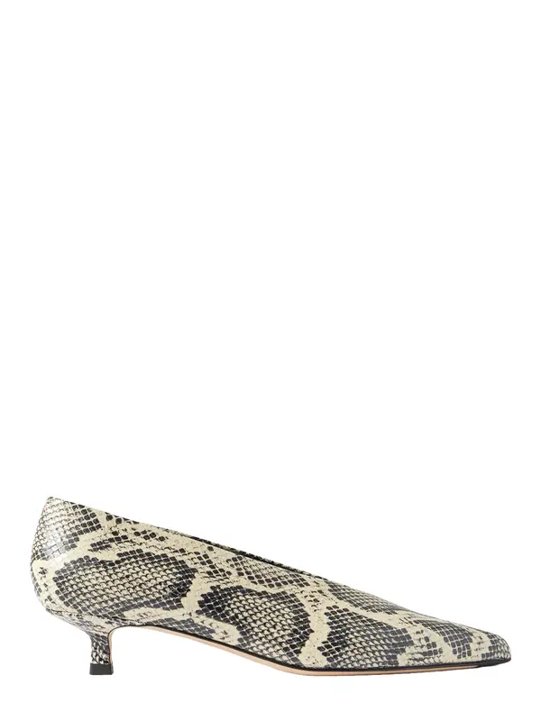 AeydĒ Clara Snake-effect Leather Pumps - Animal Print