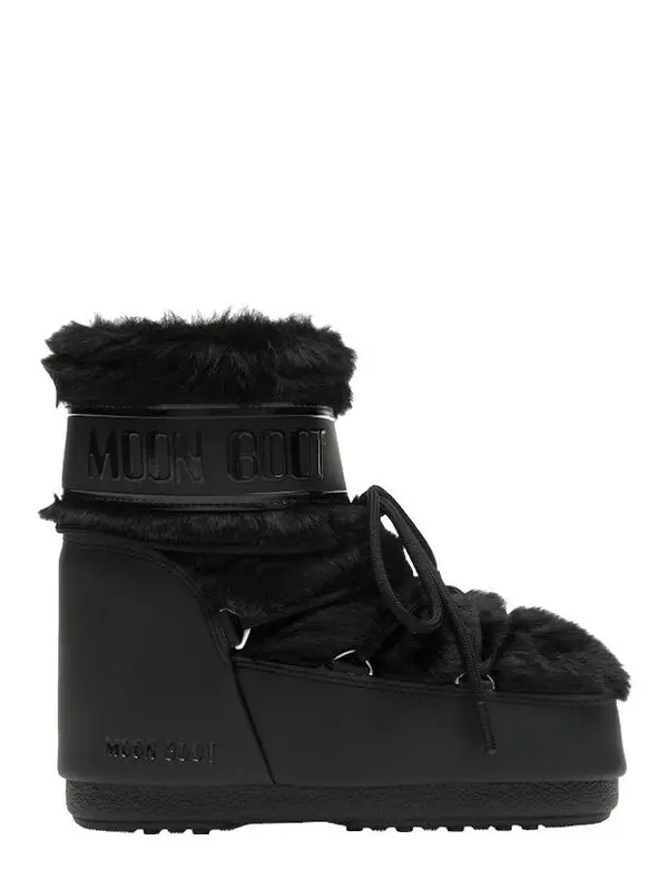 Moon Boot Icon Faux-fur Low Boots - Black