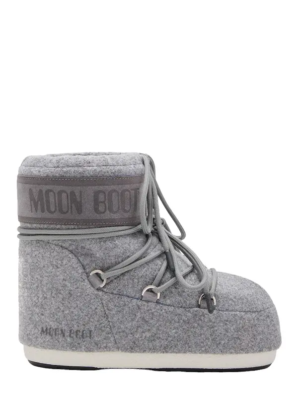 Moon Boot Icon Felt Low Boots - Grey