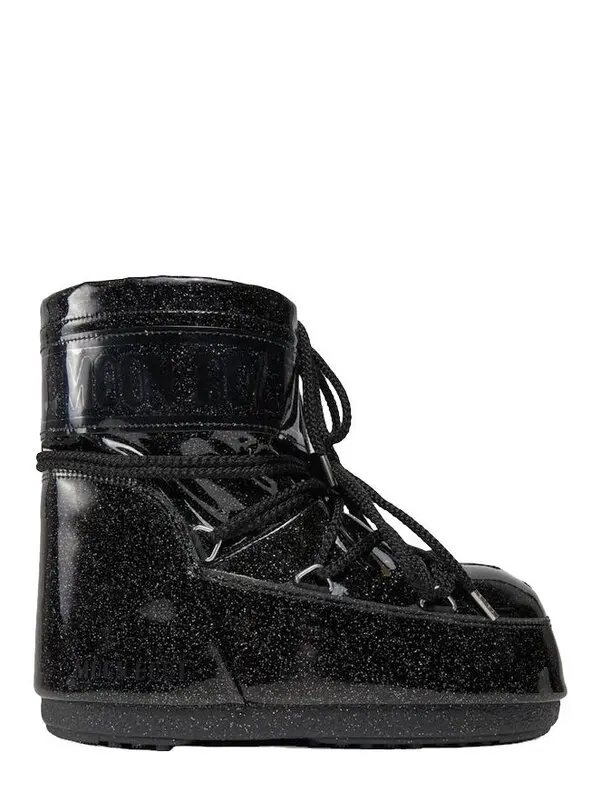 Moon Boot Icon Glitter Low Boot - Black