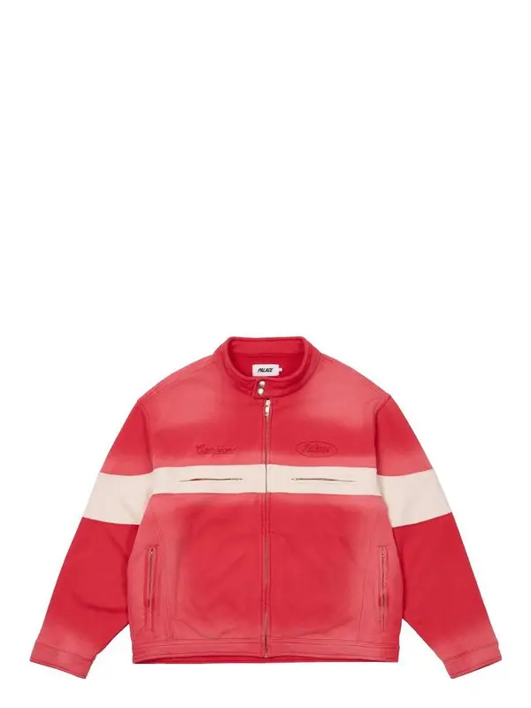 PALACE Washed Moto Jacket - Truest Red