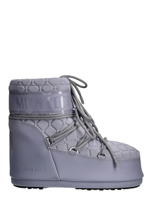 Moon Boot Icon Quilt Low Boots - Grey