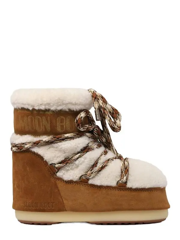 Moon Boot Icon Shearling Low Boots - Whisky Blue/off White