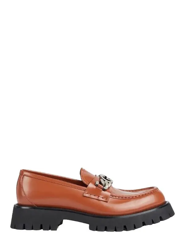 Gucci Interlocking G Loafers - Brown/black