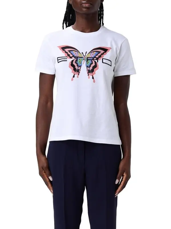 Etro T-shirt With Butterfly Graphic - Multicolor