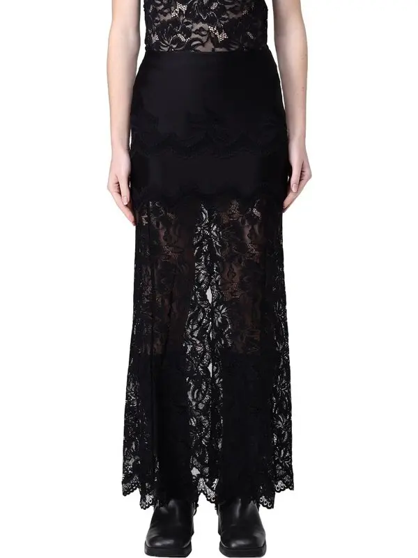 Rabanne Lace Maxi Skirt - Black