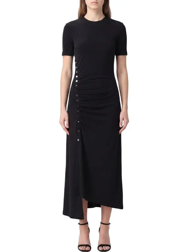Rabanne Maxi Dress With Button Detail - Black