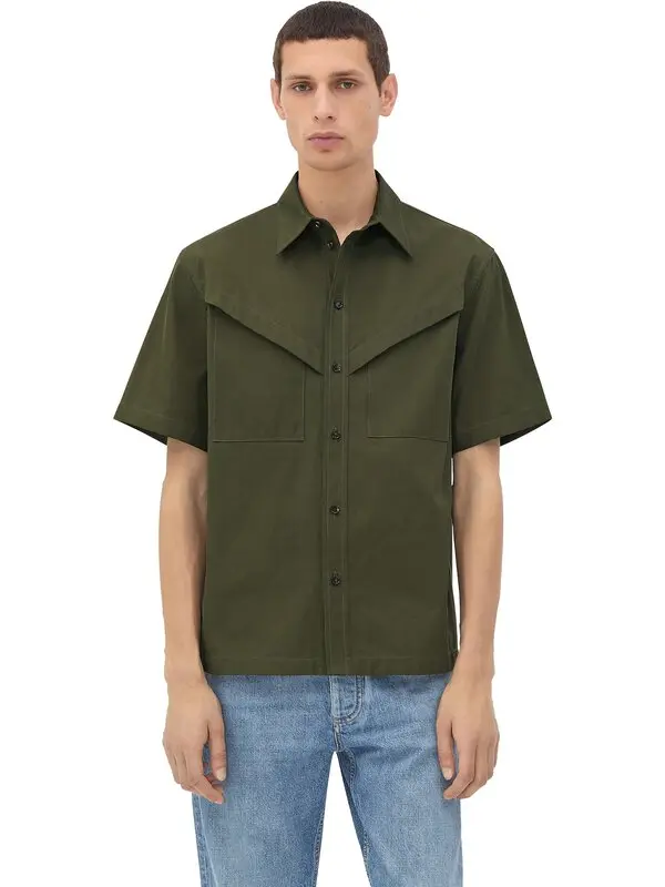 BOTTEGA  VENETA Light Cotton Twill Shirt - Khaki