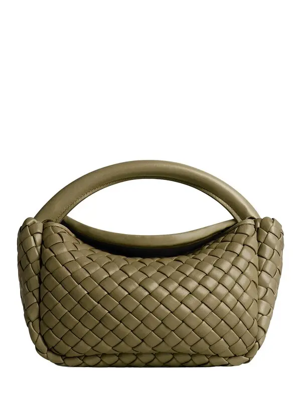 BOTTEGA  VENETA Small Intreccio Top Handle Bag - Algae