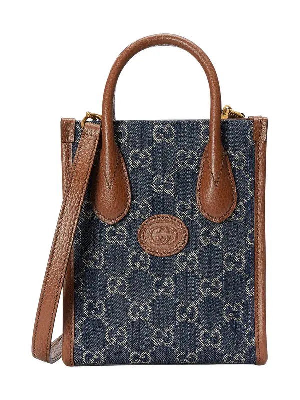 Gucci Mini Tote Bag With Interlocking G - Blue