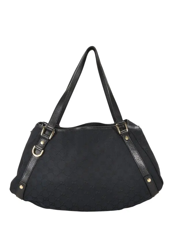 Gucci Gg Canvas Abbey Tote - Black