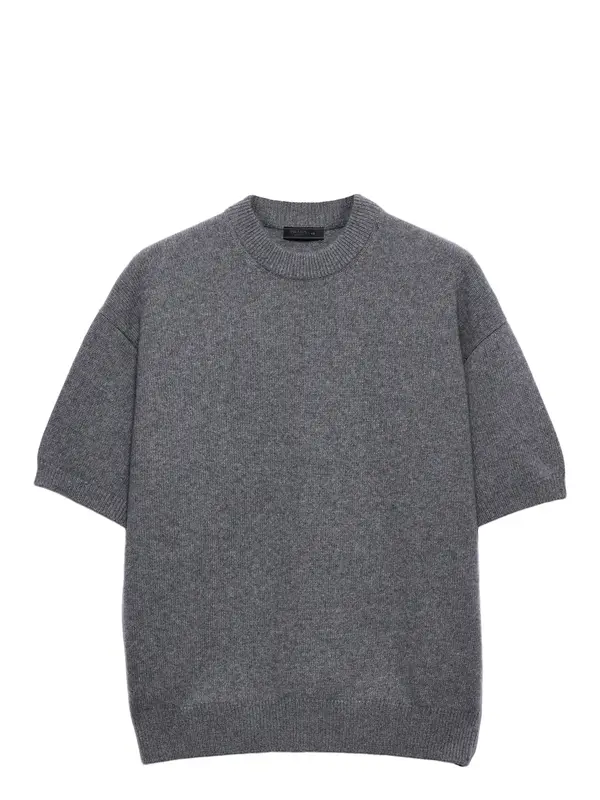 Prada Short-sleeved Re-cashmere Sweater - Hematite