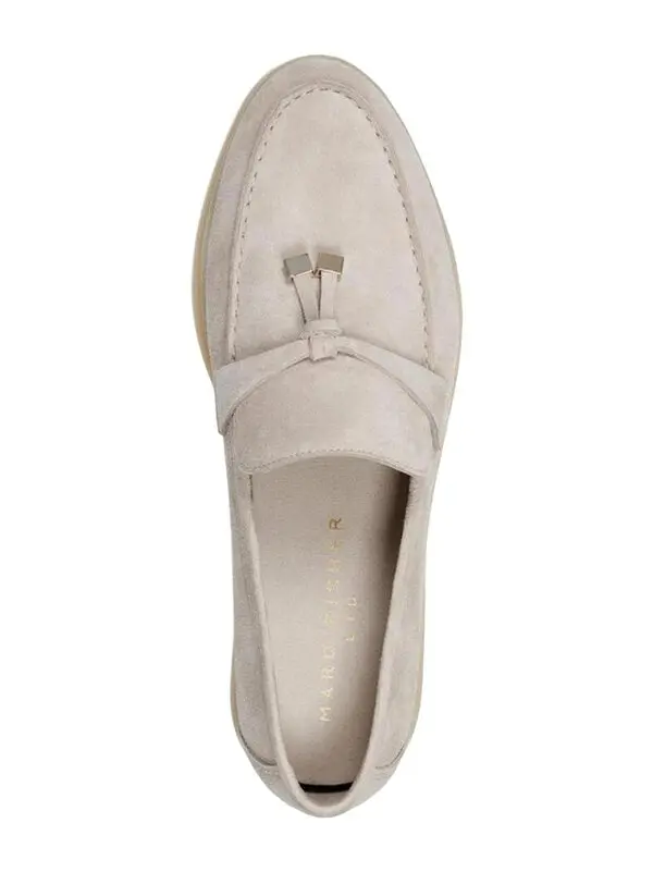 Marc Fisher Yanelli Suede Slip-on Loafers - Taupe