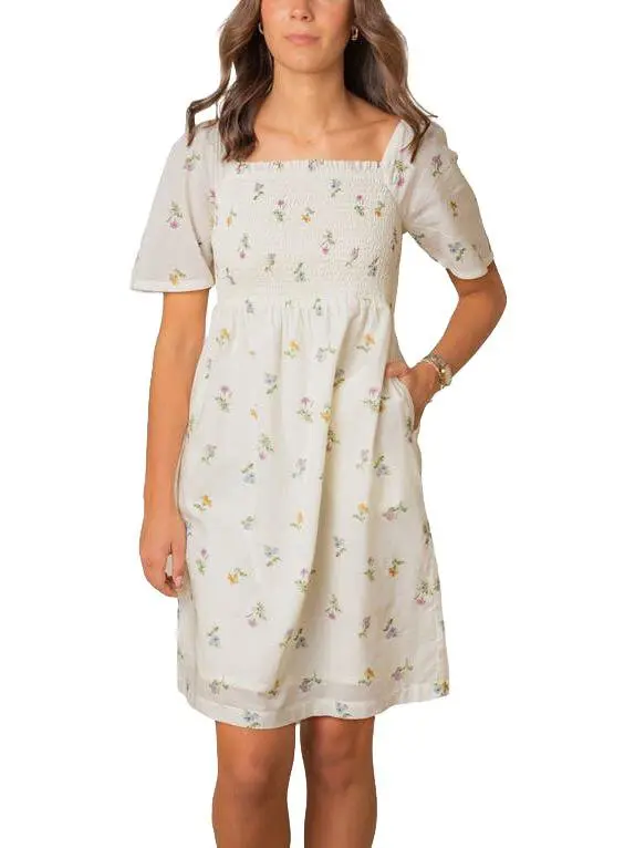 HOPE & HENRY Floral Smocked Dress - Harvest Floral