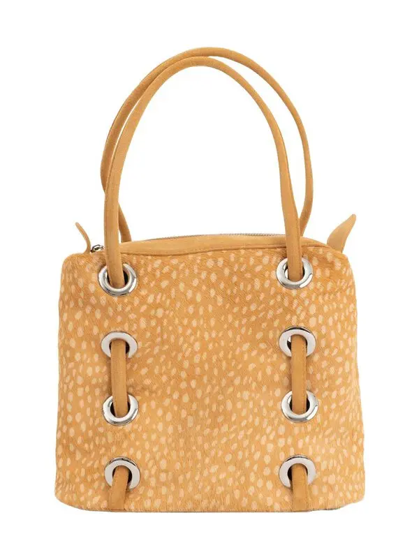 Jeffrey Campbell Chessy Convertible Shoulder Bag - Tan Cream Dots