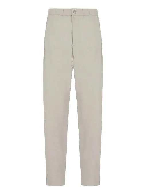 Giorgio Armani Washed Silk-blend Trousers - Green